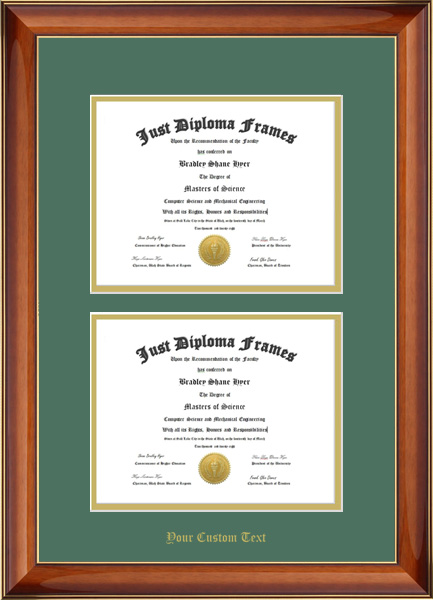 W / Green Mat / Double /Text